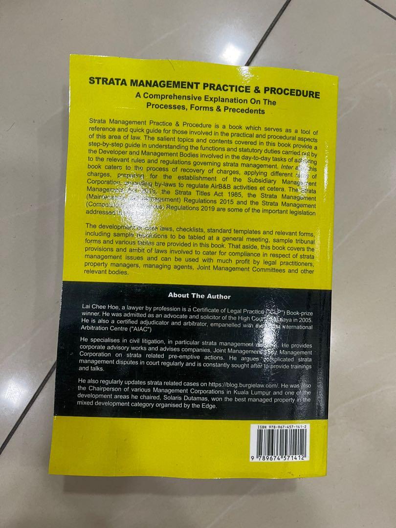 Strata management practice and procedure by Lai chee heo, Hobbies ...