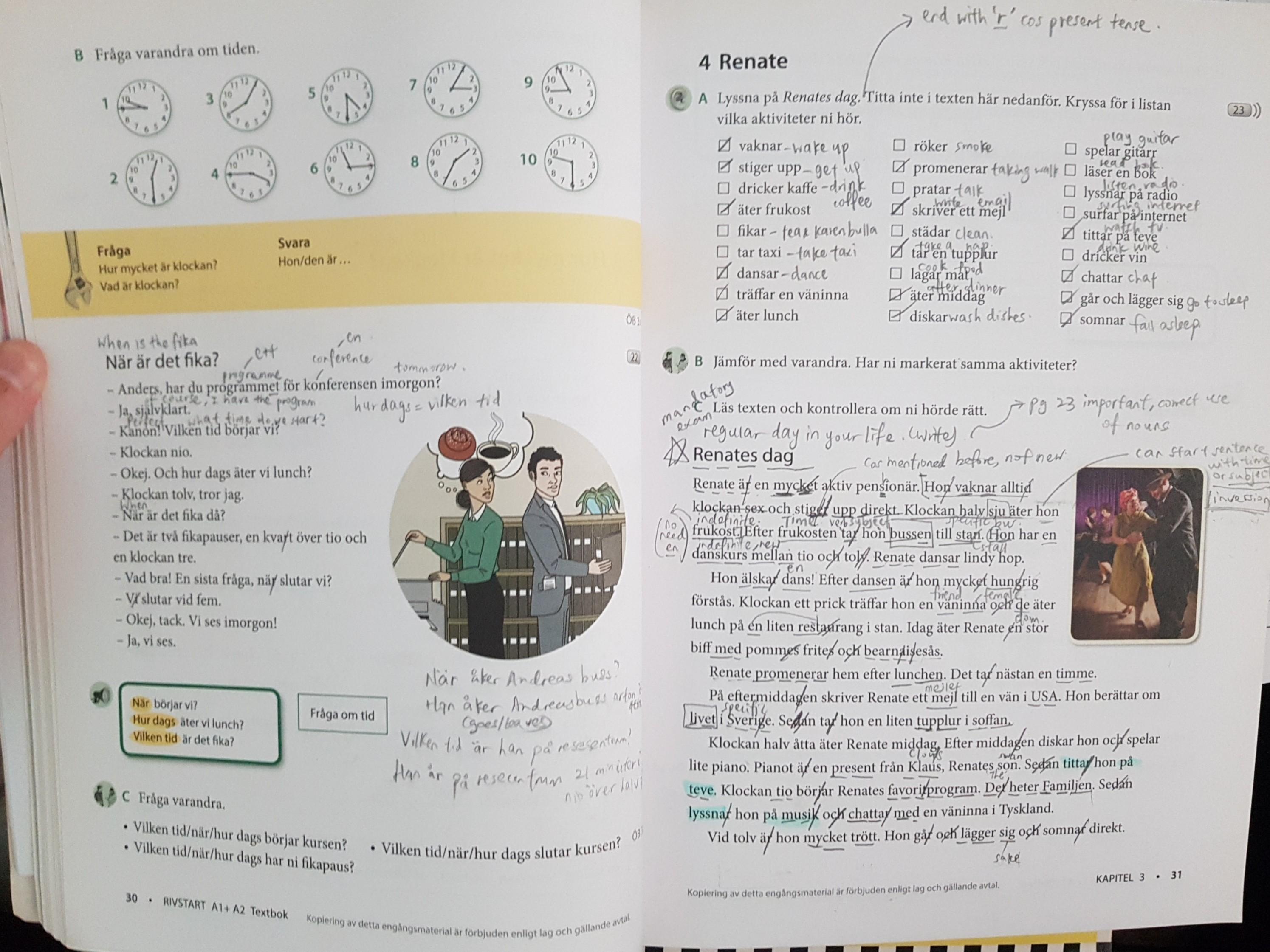 Swedish Language Textbook and Workbook Level 1, Hobbies & Toys, Books ...