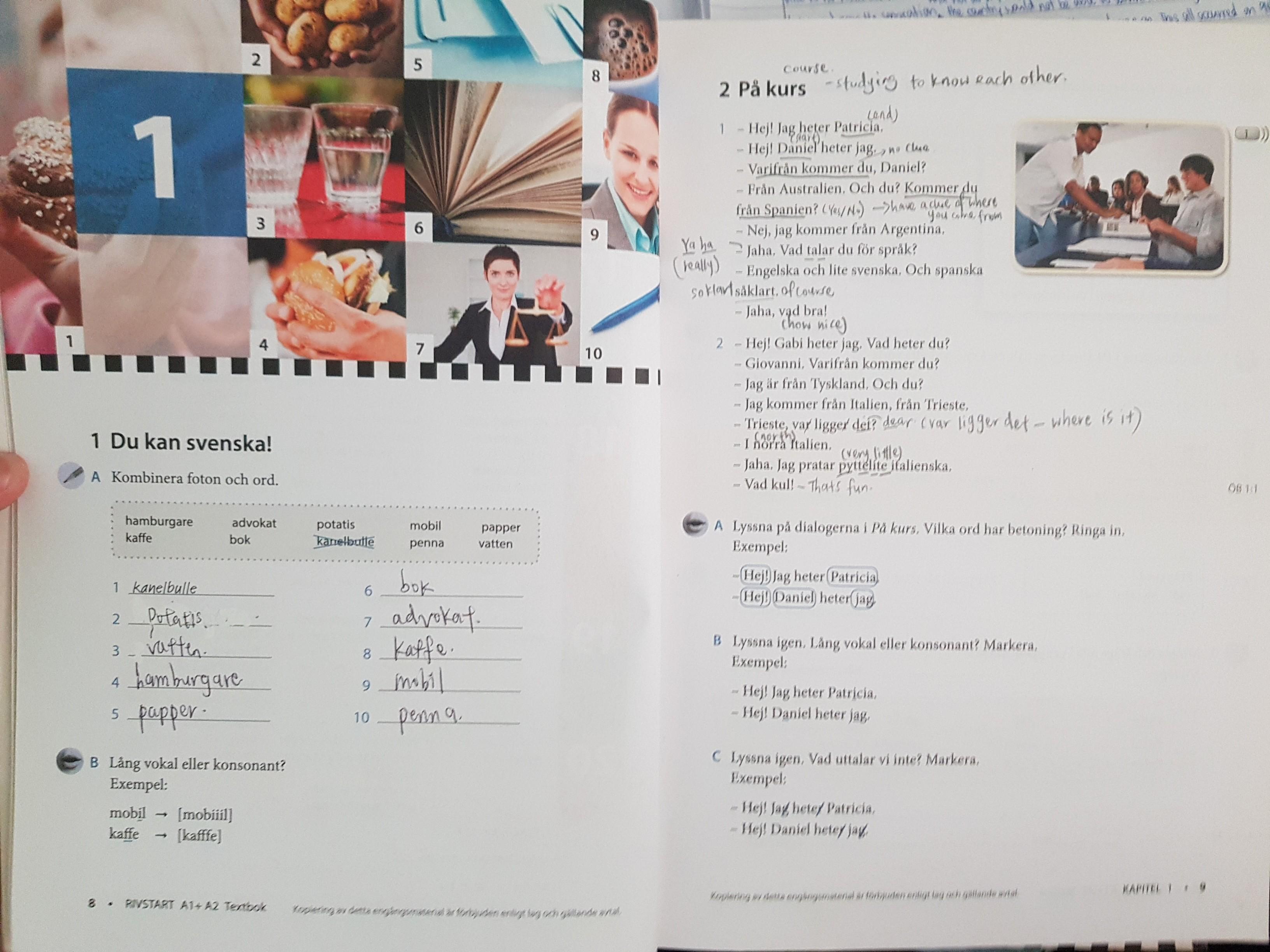Swedish Language Textbook and Workbook Level 1, Hobbies & Toys, Books ...