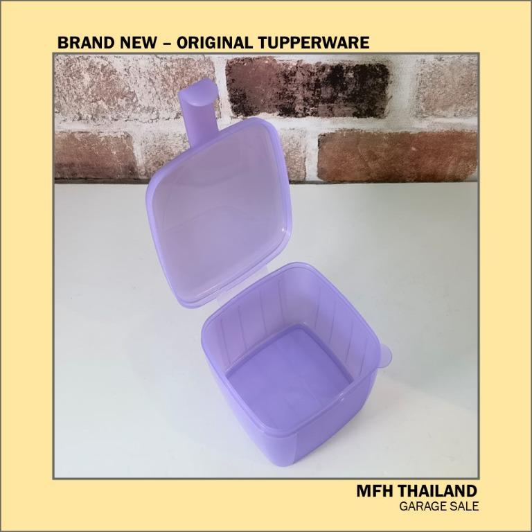 Tupperware Square container with attached lid, Furniture & Home Living ...