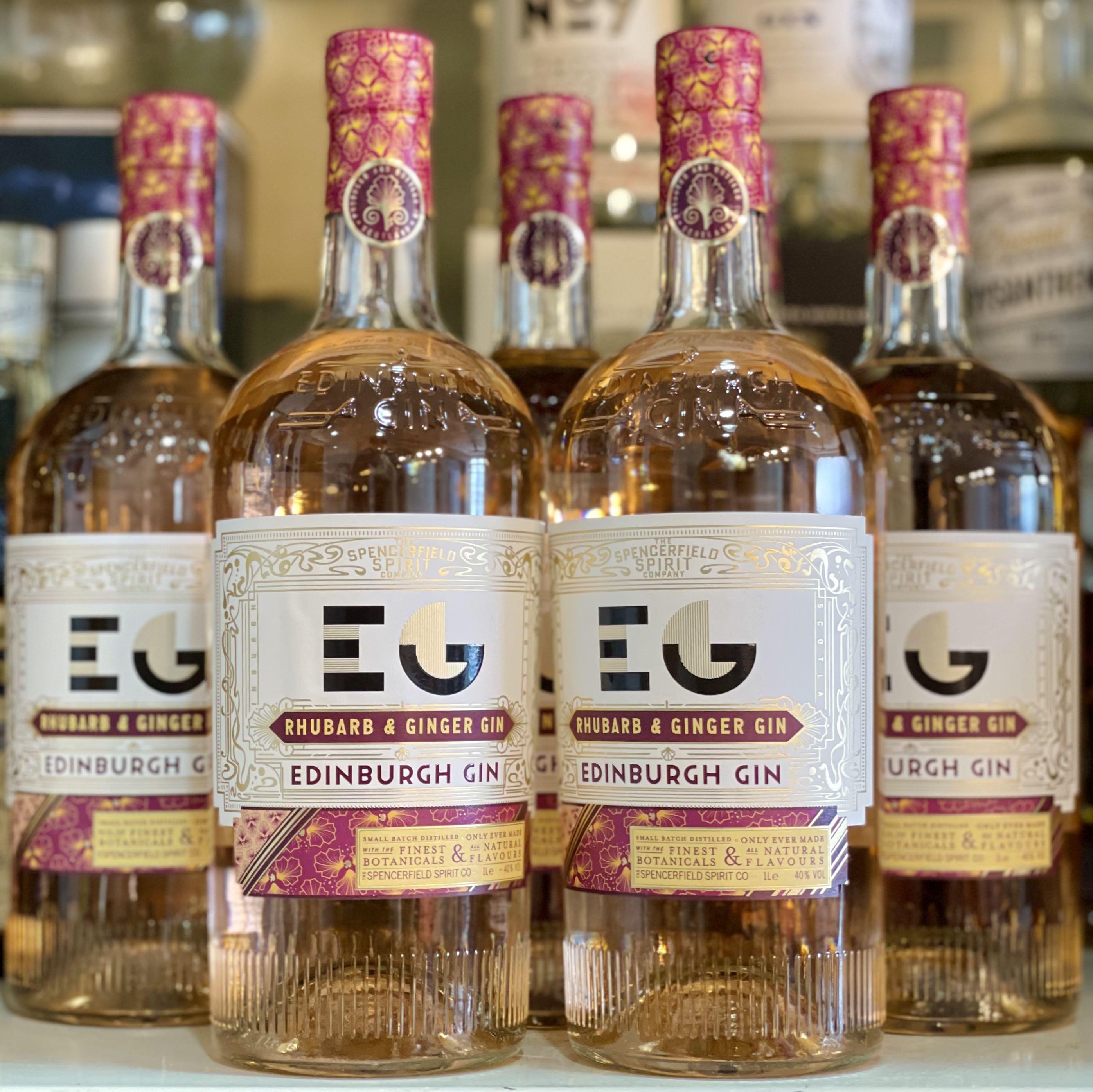 1L Edinburgh Gin Ginger & Rhubarb Pink Gin large bottle 1000ml, Food ...