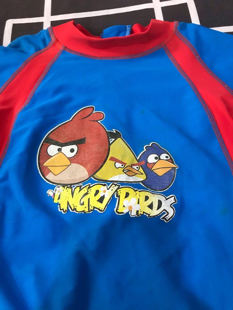 Angry birds rash guard one piece for kids 4-6yo, Babies & Kids, Babies ...