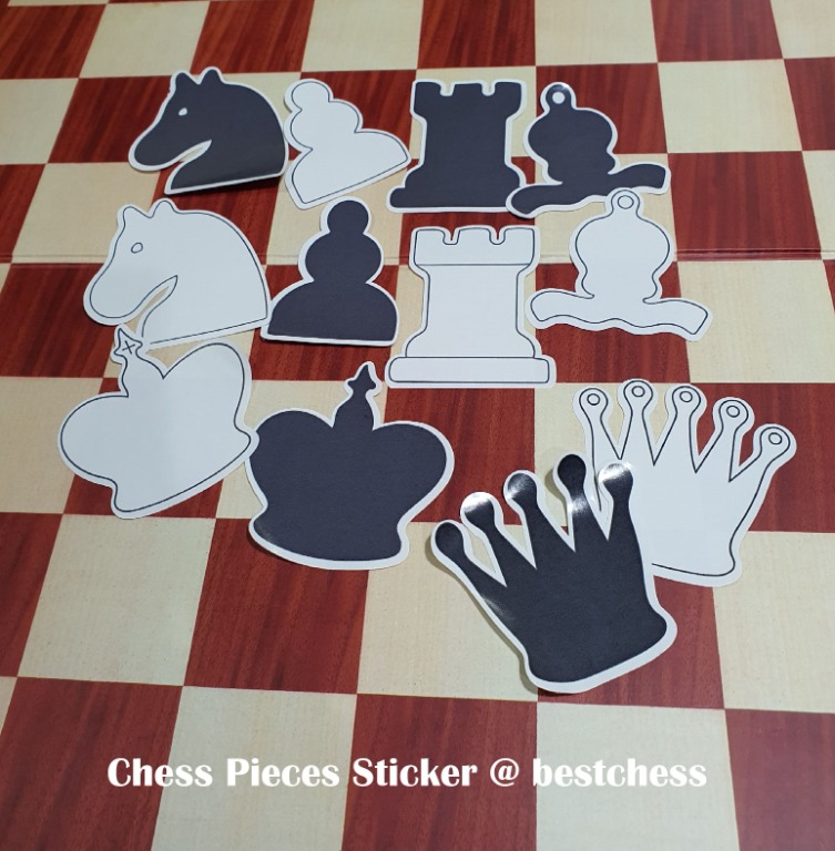 Chess Pieces Stickers, Hobbies & Toys, Toys & Games on Carousell
