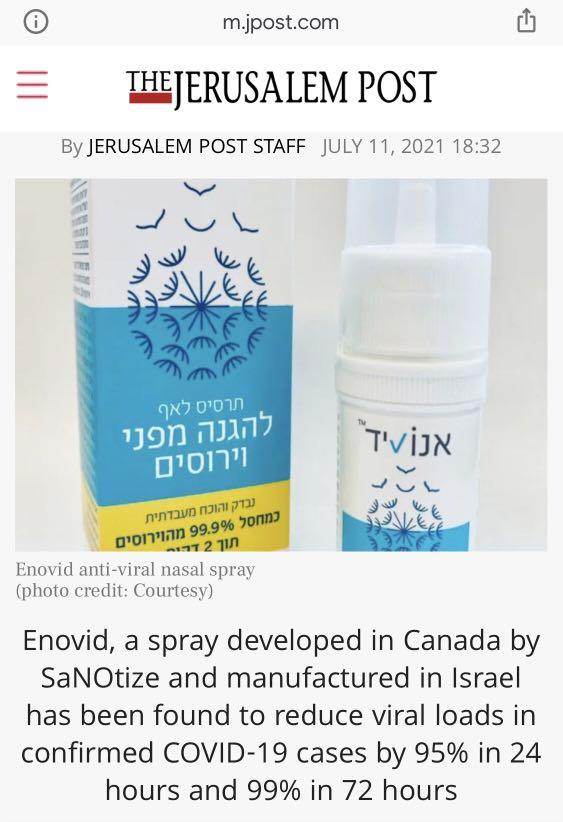 ENOVID NASAL SPRAY, Health & Nutrition, Medical Supplies & Tools on ...