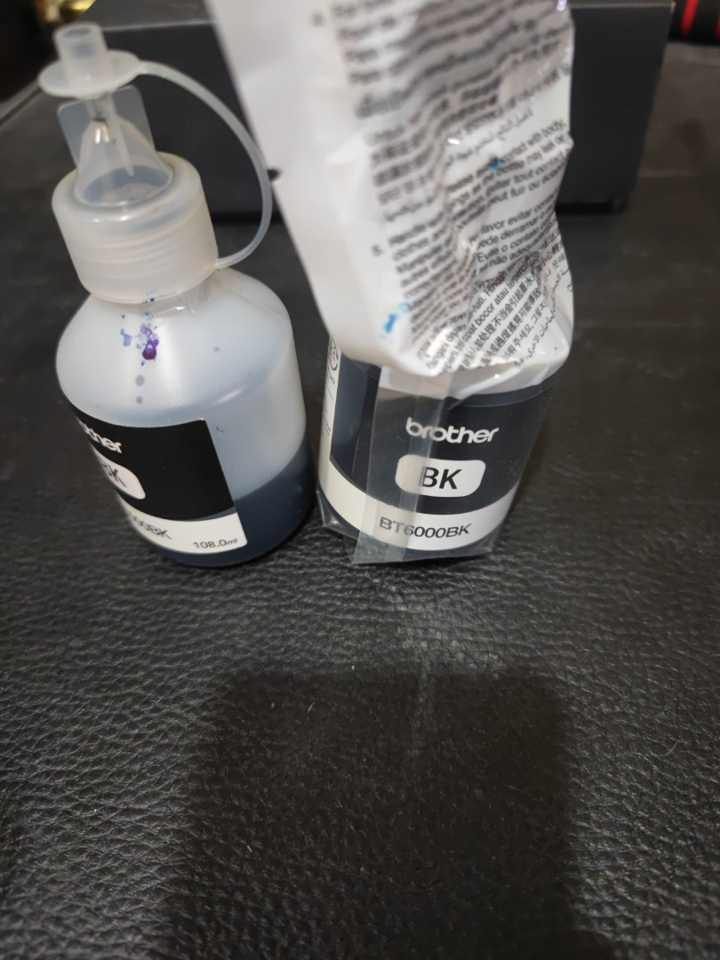 Original black ink + full set Ink refill kit for Brother printer ...