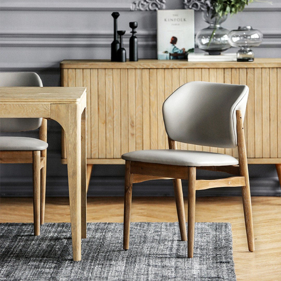 IUIGA Hachi White Oak Dining Chair, Furniture & Home Living, Furniture ...