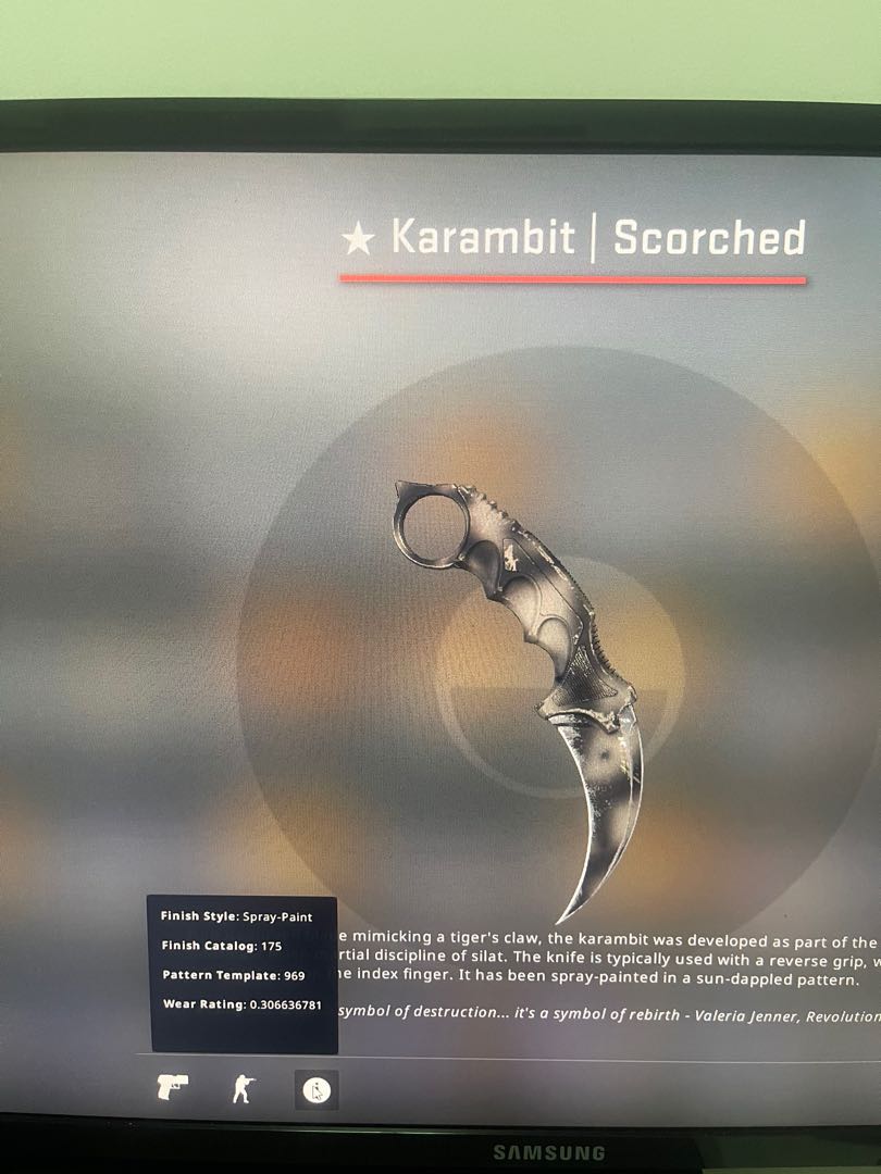 Karambit Scorched, Video Gaming, Video Games, Others on Carousell