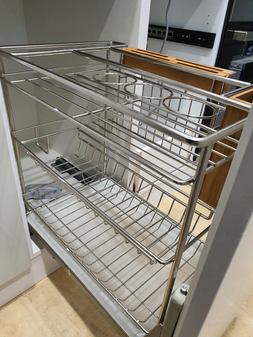 Kitchen pull out rack, Furniture & Home Living, Furniture, Shelves ...