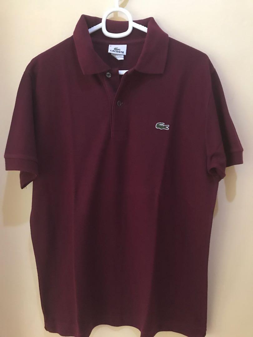 Lacoste Maroon Polo Shirt, Men's Fashion, Tops & Sets, Tshirts & Polo ...