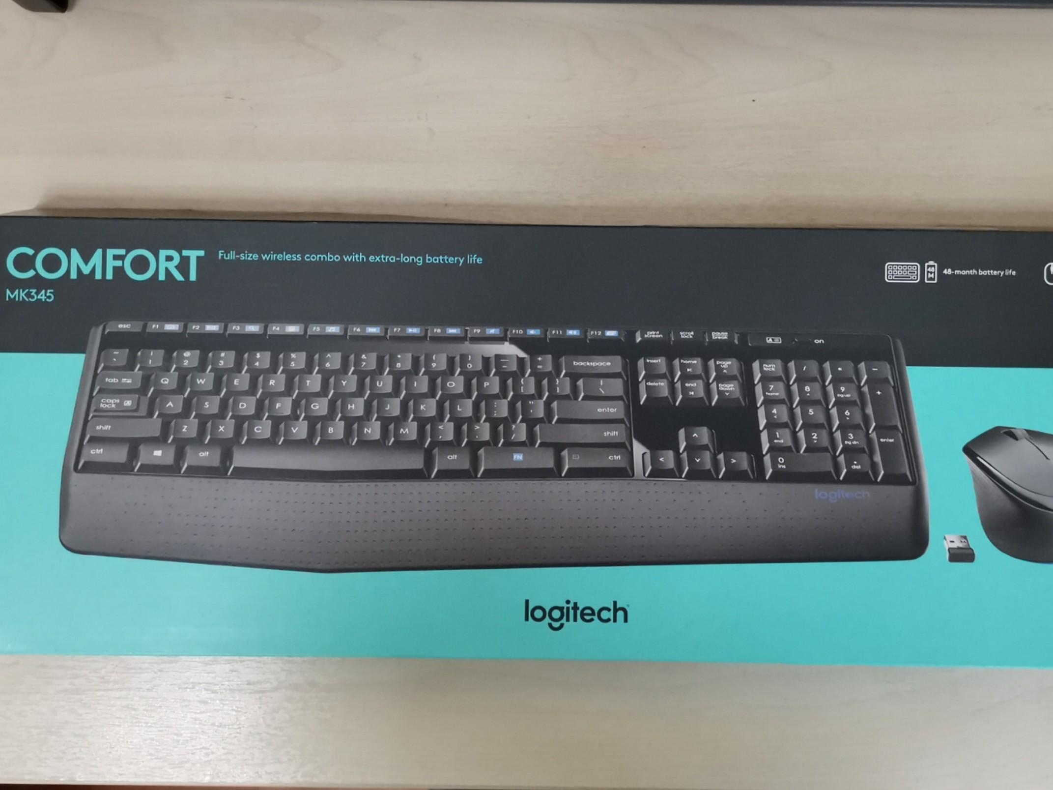 Logitech MK345 Wireless Keyboard and Mouse (K345 + M275), Computers & Tech, Parts & Accessories ...