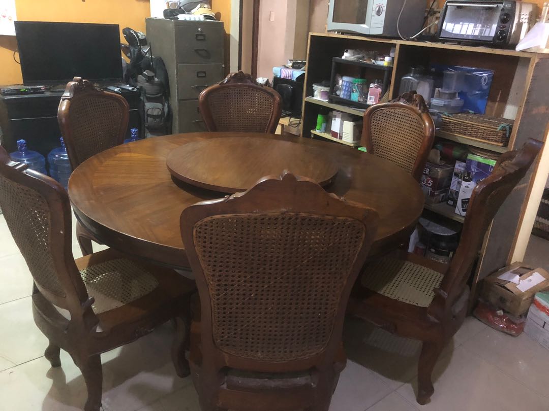 Narra Dining Set (6-Seater), Furniture & Home Living, Furniture, Tables ...
