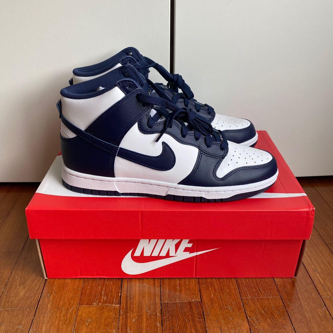 Nike Dunk High Midnight Navy, Men's Fashion, Footwear, Sneakers on ...