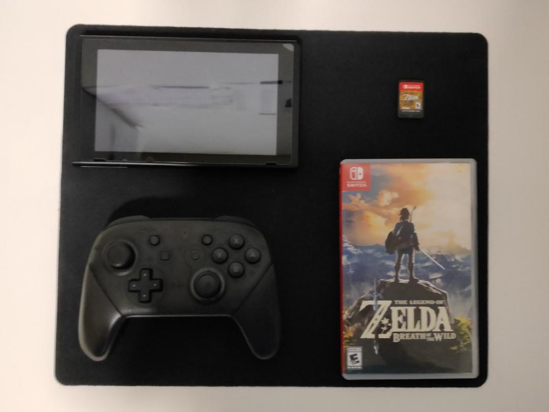 Nintendo Switch (gen 1 tablet + zelda botw + pro controller!!) + can ...