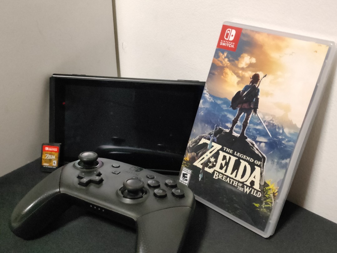 Nintendo Switch (gen 1 tablet + zelda botw + pro controller!!) + can ...