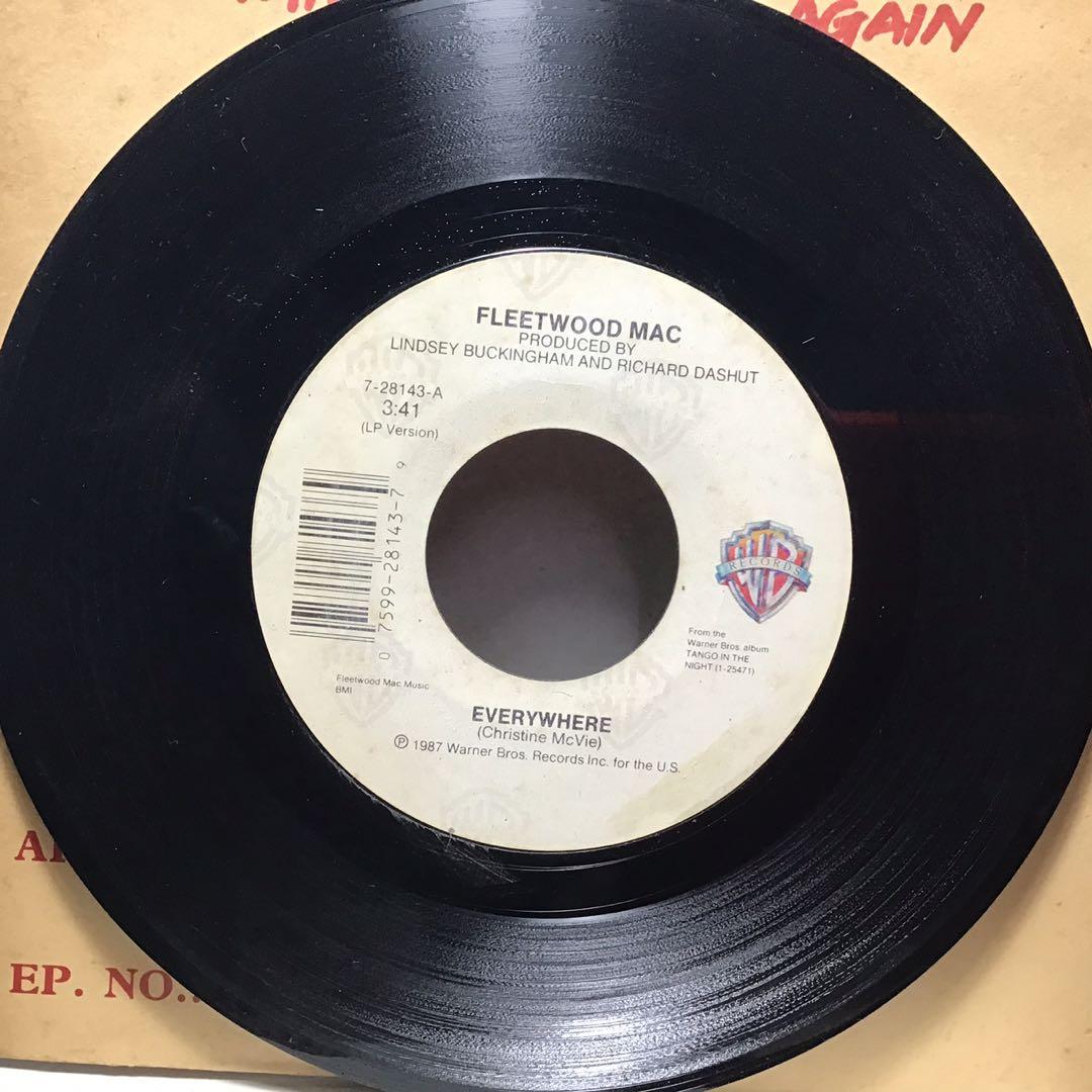 PIRING HITAM Fleetwood Mac - Everywhere OOP 1987 7” SINGLE Anubis 7 ...