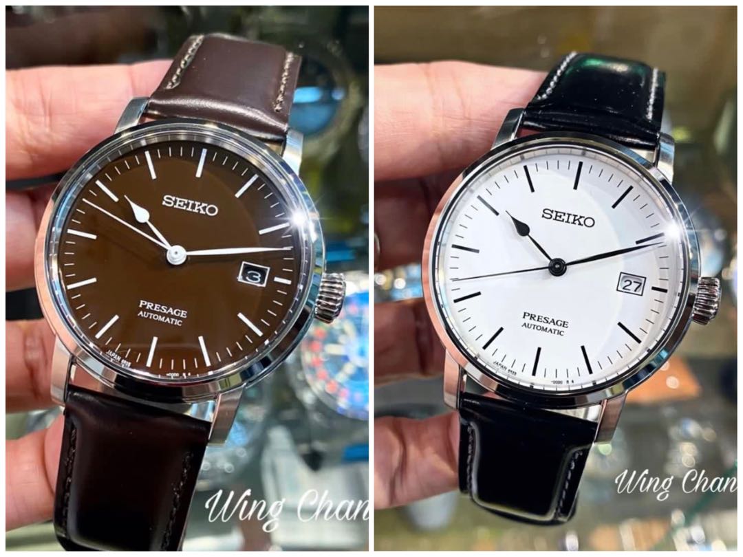 全新 行貨 有門市 信心保證 SEIKO AUTOMATIC WATCH PRESAGE ENAMEL X 渡邊力 精工琺瑯面自動皮帶手錶 ...
