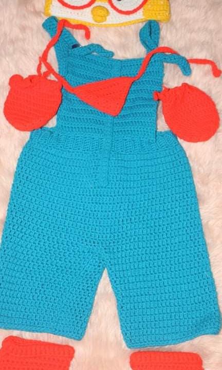 Pororo Costume Crochet (Preloved), Babies & Kids, Babies & Kids Fashion ...