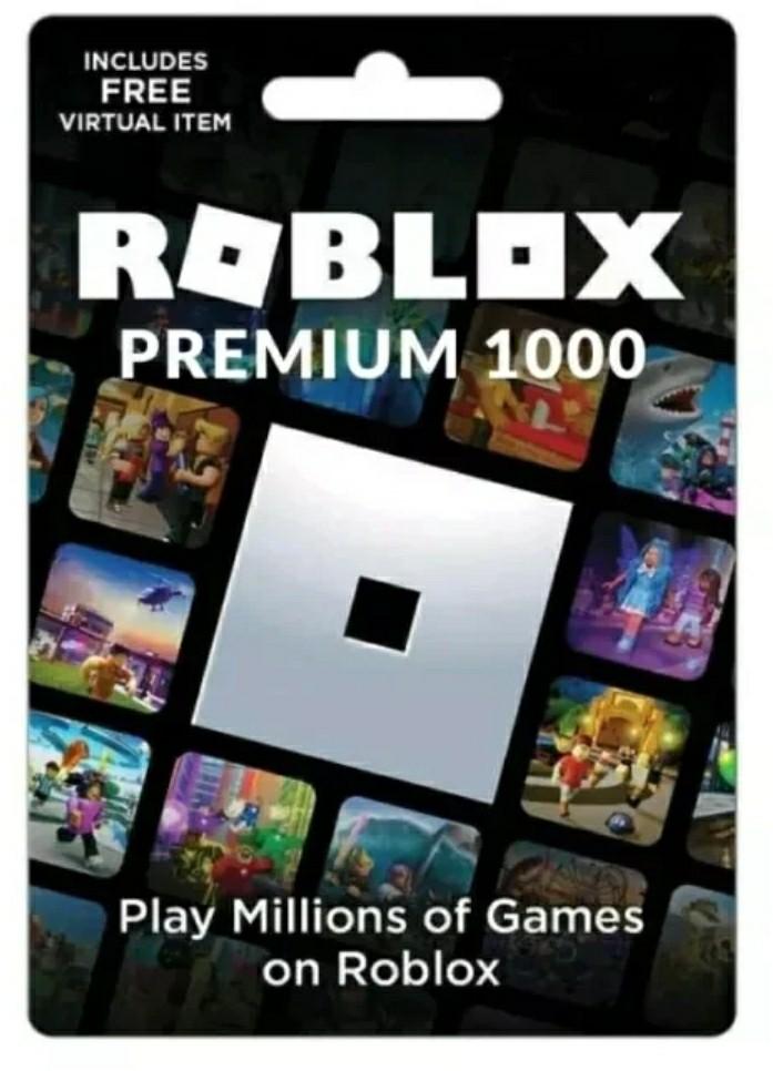 Robux Roblox Premium 1000 Gift Card - 1000 Robux Points, Video Gaming ...