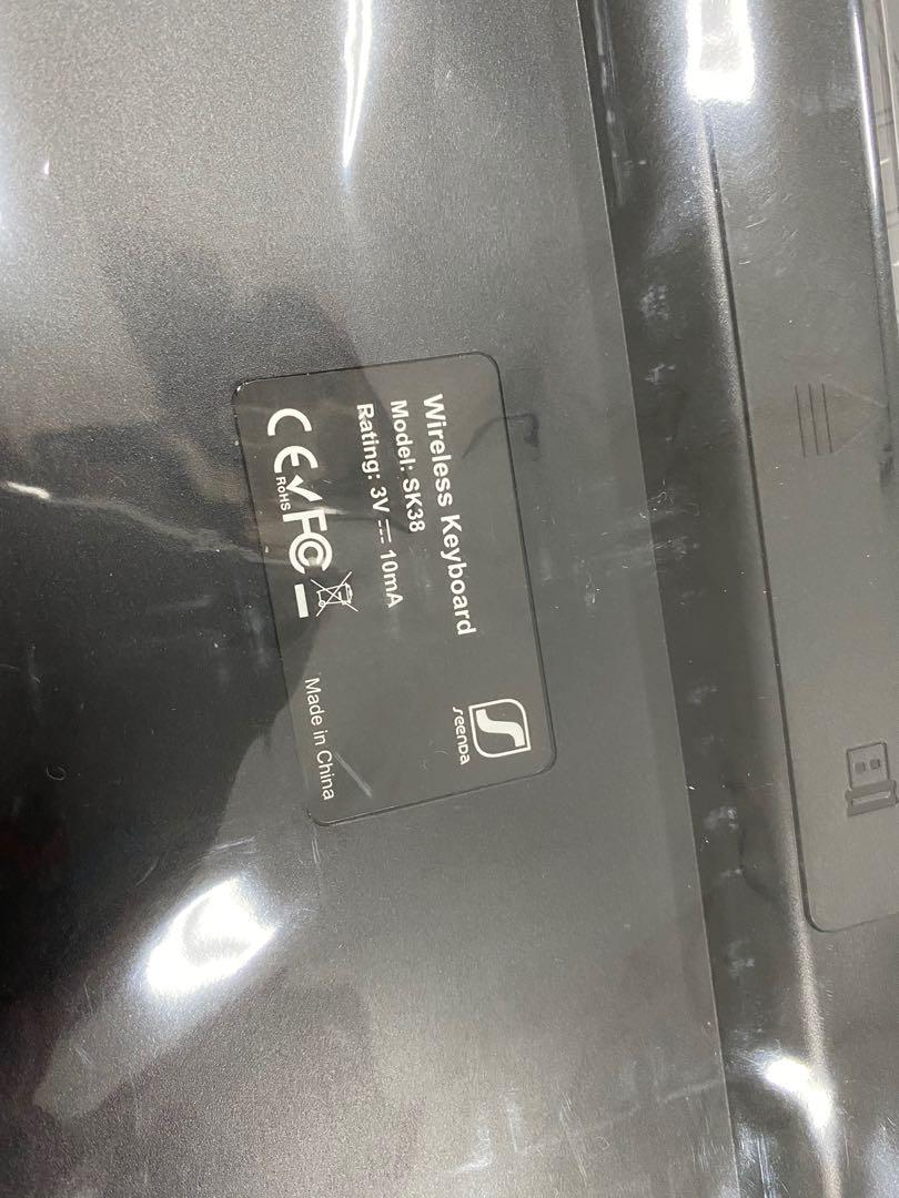 Seenda wireless keyboard mouse (Model SK38), Computers & Tech, Parts ...