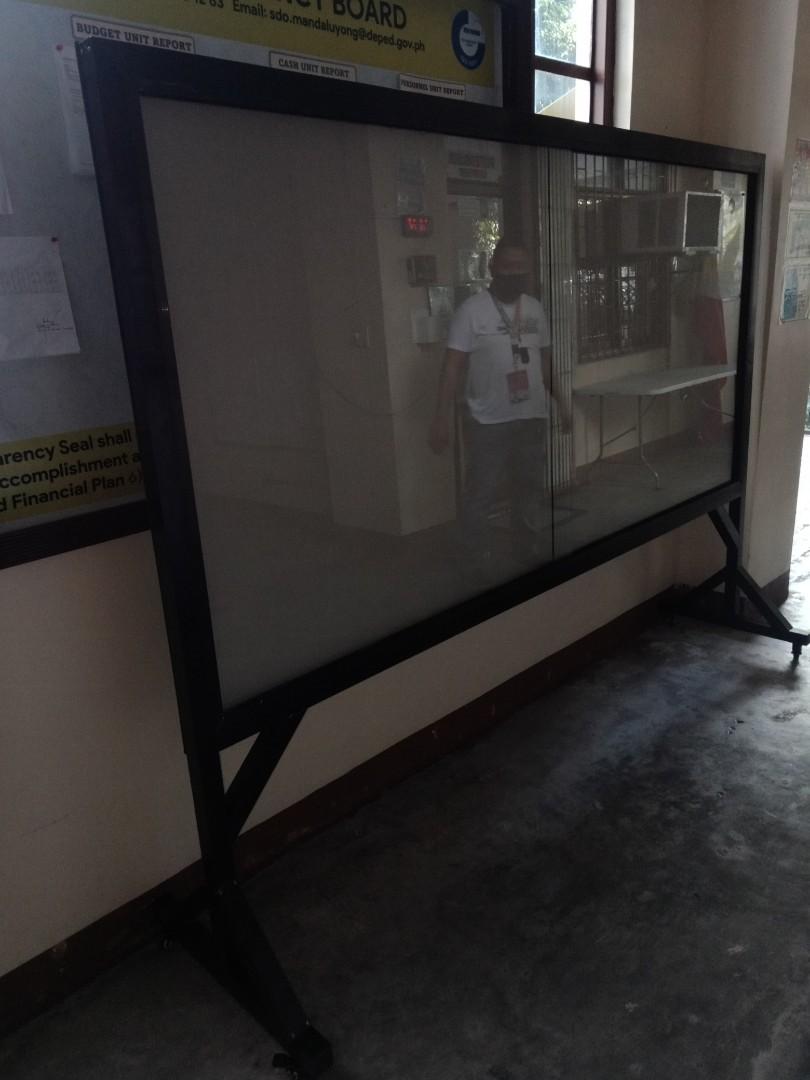 Sliding Mobile Bulletin Board with rolling wheel's, Furniture & Home ...