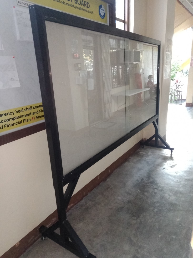 Sliding Mobile Bulletin Board with rolling wheel's, Furniture & Home ...