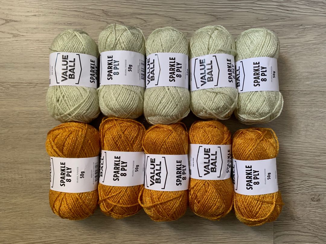 Spotlight Value Ball Sparkle yarn - 2 bundle sets, Hobbies & Toys ...