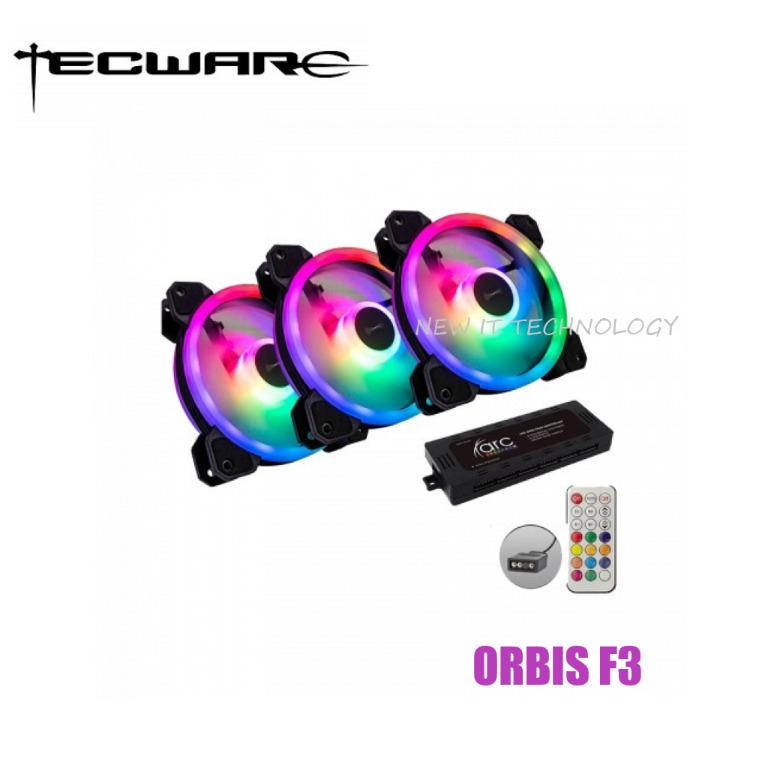 TECWARE 12CM ORBIS F1|F3 ARGB STARTER KIT (3 PACK + CONTOLLER) FAN ...