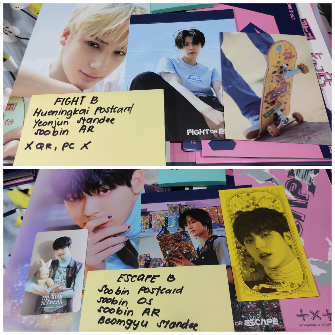 TXT Unsealed Fight or Escape Albums SET: with soobin yeonjun beomgyu ...