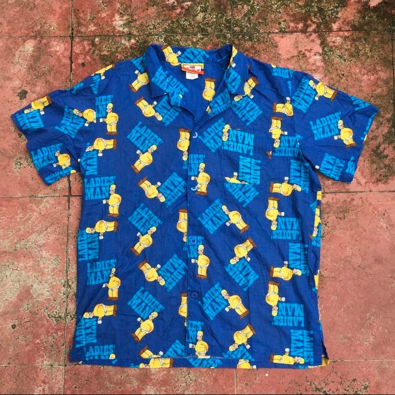 Vintage The Simpsons AOP polo, Men's Fashion, Tops & Sets, Tshirts ...