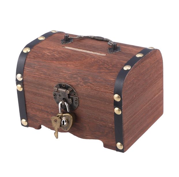 Vintage treasury box with lock, Furniture & Home Living, Security ...
