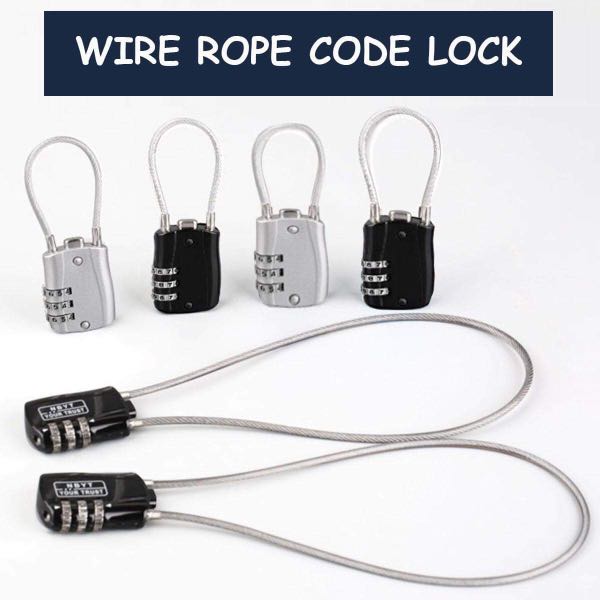 Wire Rope Code Lock, Furniture & Home Living, Security & Locks on Carousell