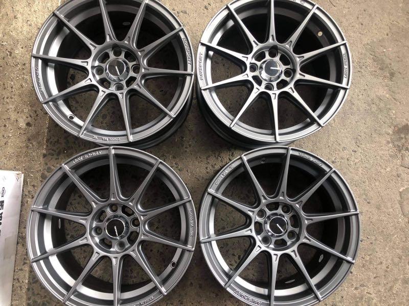 15” Raysport Gunmetal Mags 4Holes pcd 100 Bnew, Car Parts & Accessories ...