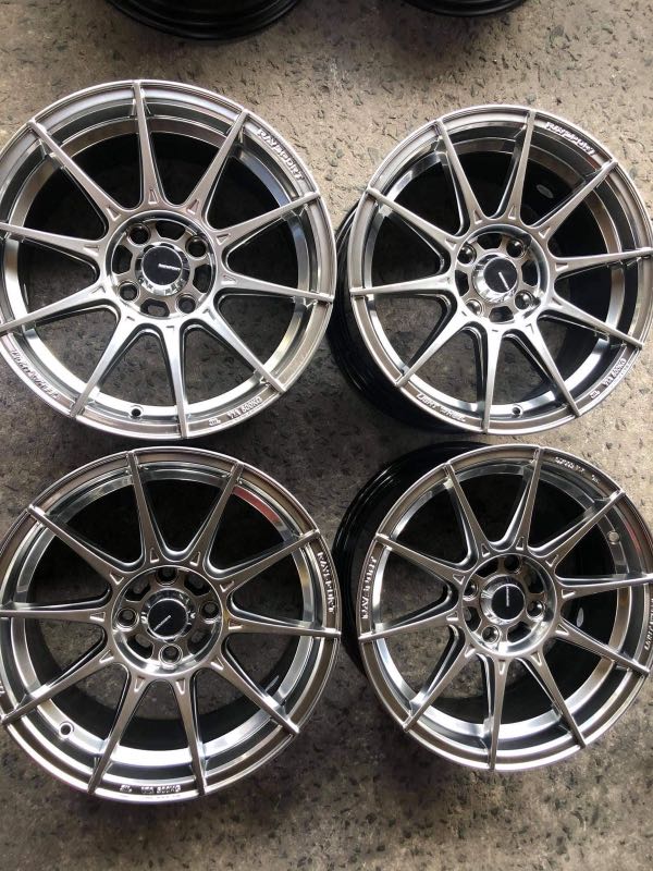 15” Raysports Hyperblack Mags 4Holes pcd 100 Bnew, Car Parts ...