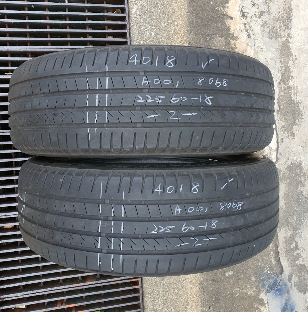 225/60/18 Bridgestone A001, Car Accessories, Tyres & Rims on Carousell
