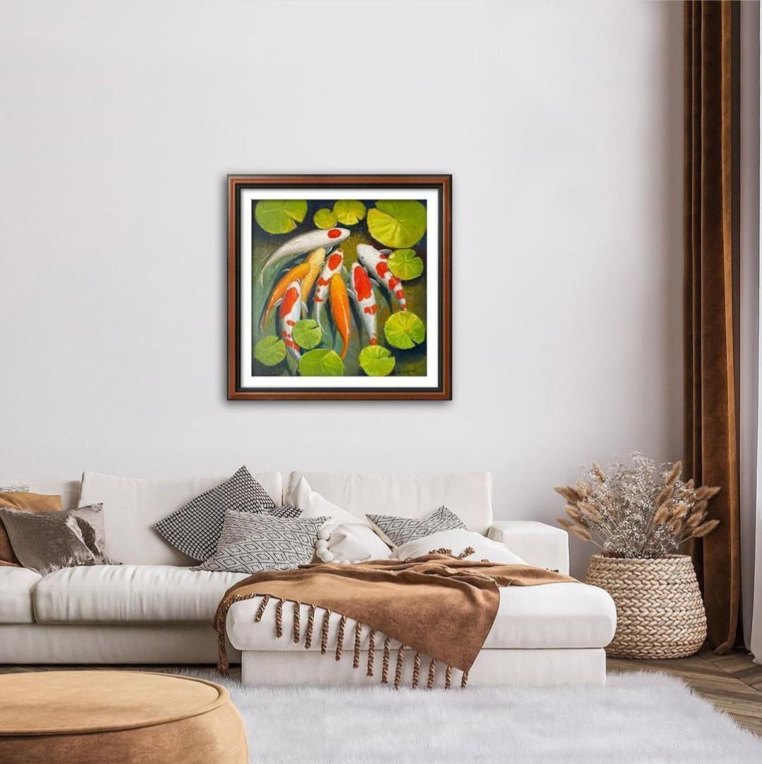 Adler Llagas "Koi Series" 24X24, Hobbies & Toys, Stationary & Craft ...