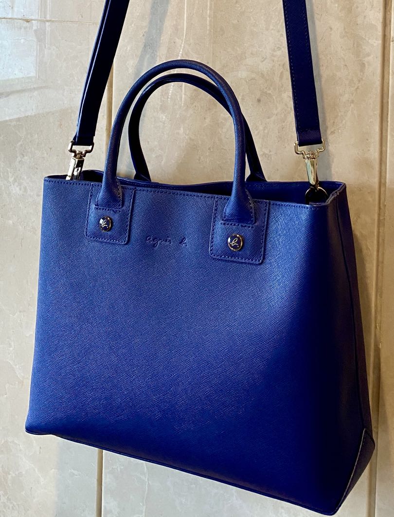 Agnes b leather handbag, 女裝, 手袋及銀包, 多用途袋 - Carousell
