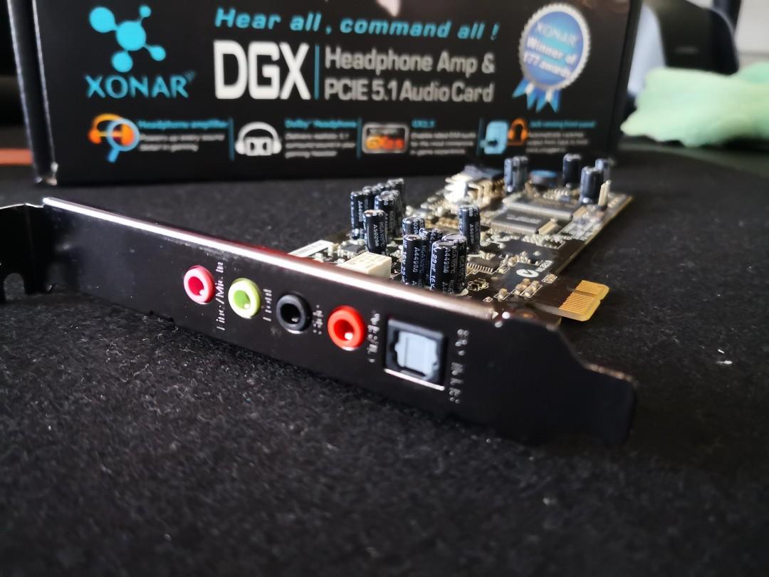 ASUS DGX PCI-E 5.1 Optical Headphone Amp Audio Sound Card, Computers ...