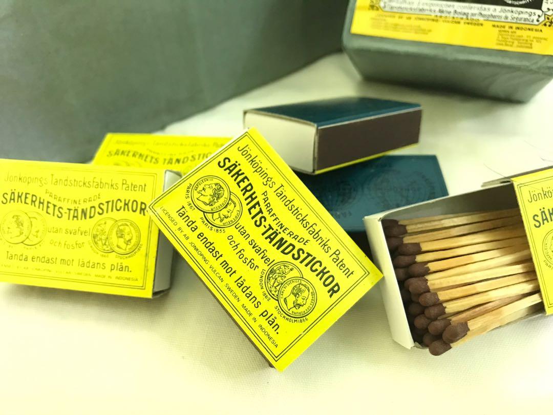 Batang korek api kayu jadul harga 1 box (10pc) sakerhets tandstickor ...