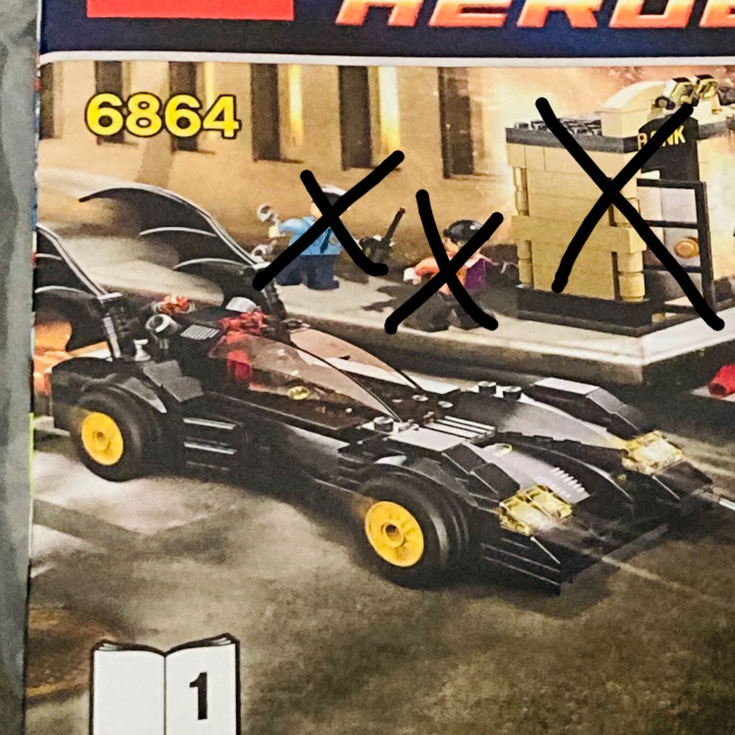 淨batmobile+Batman , Lego 6864 有說明書，冇盒 二手齊件DC SUPERHEROES, 興趣及遊戲, 玩具 ...
