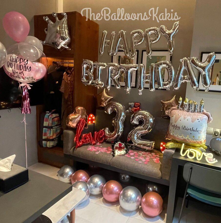 Birthday setup decorations with customise balloons, Hobbies & Toys ...