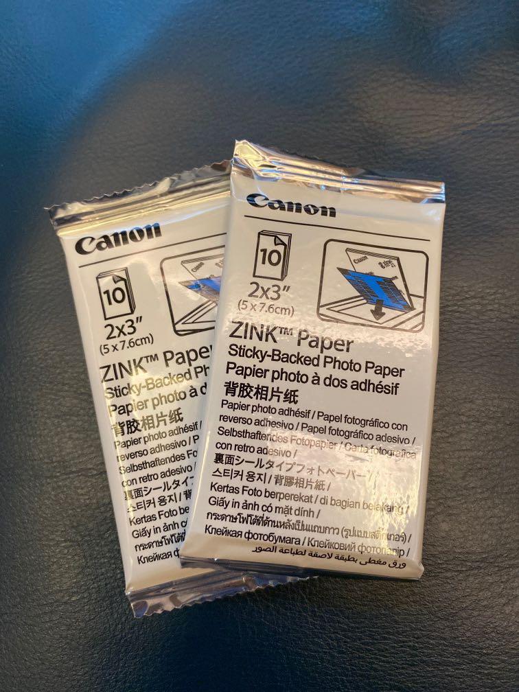 Canon Zink Photo Paper 2” x 3” (20 sheets), Photography, Photography ...