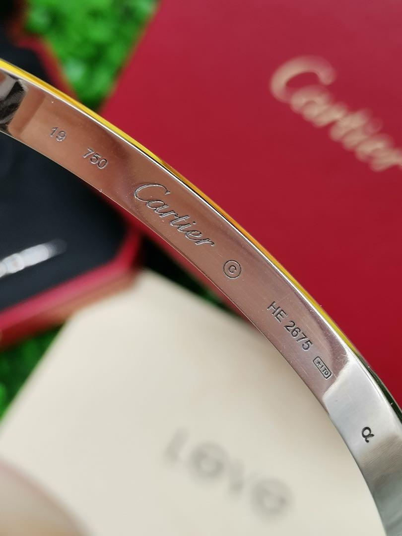 Cartier Love Bracelet Full Set 18k White Gold, Luxury, Accessories on ...