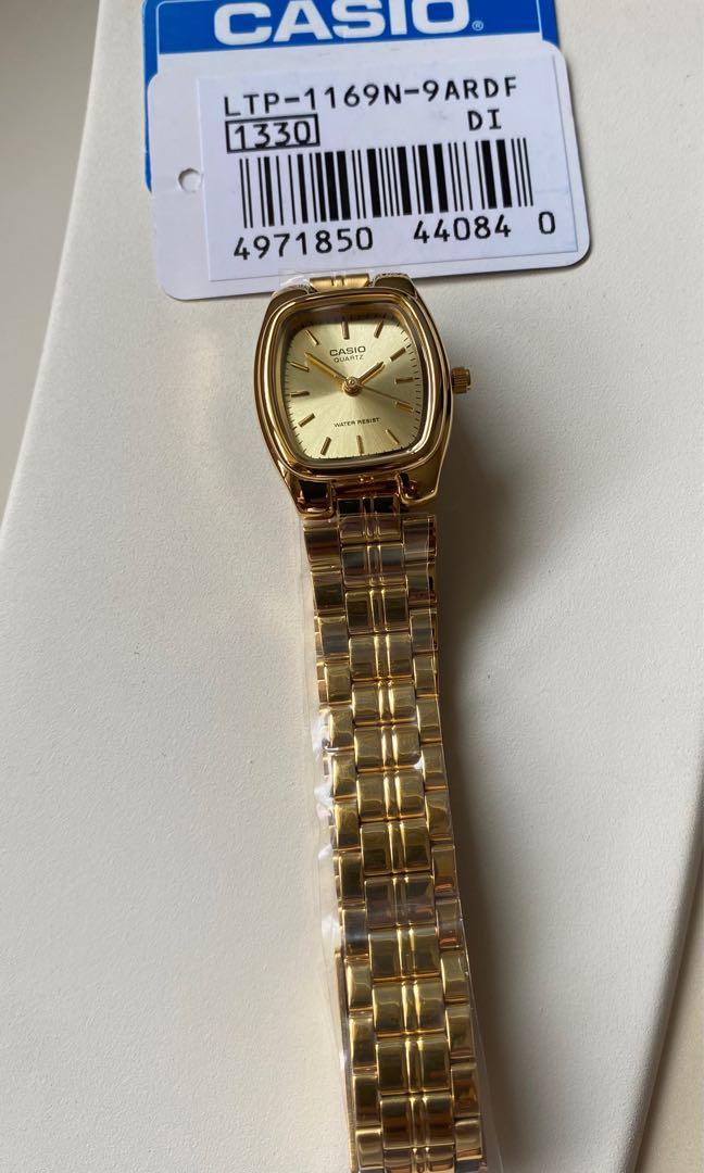 Casio LTP-1169N-9A Ladies Analog Quartz LTP1169N-9A Gold Tone Watch ...