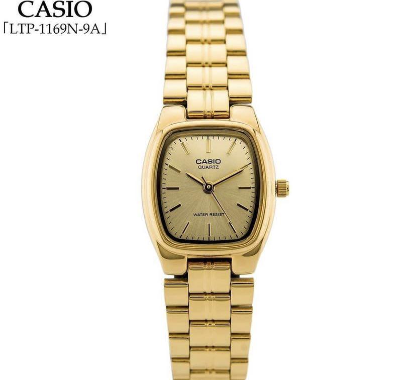 Casio LTP-1169N-9A Ladies Analog Quartz LTP1169N-9A Gold Tone Watch ...