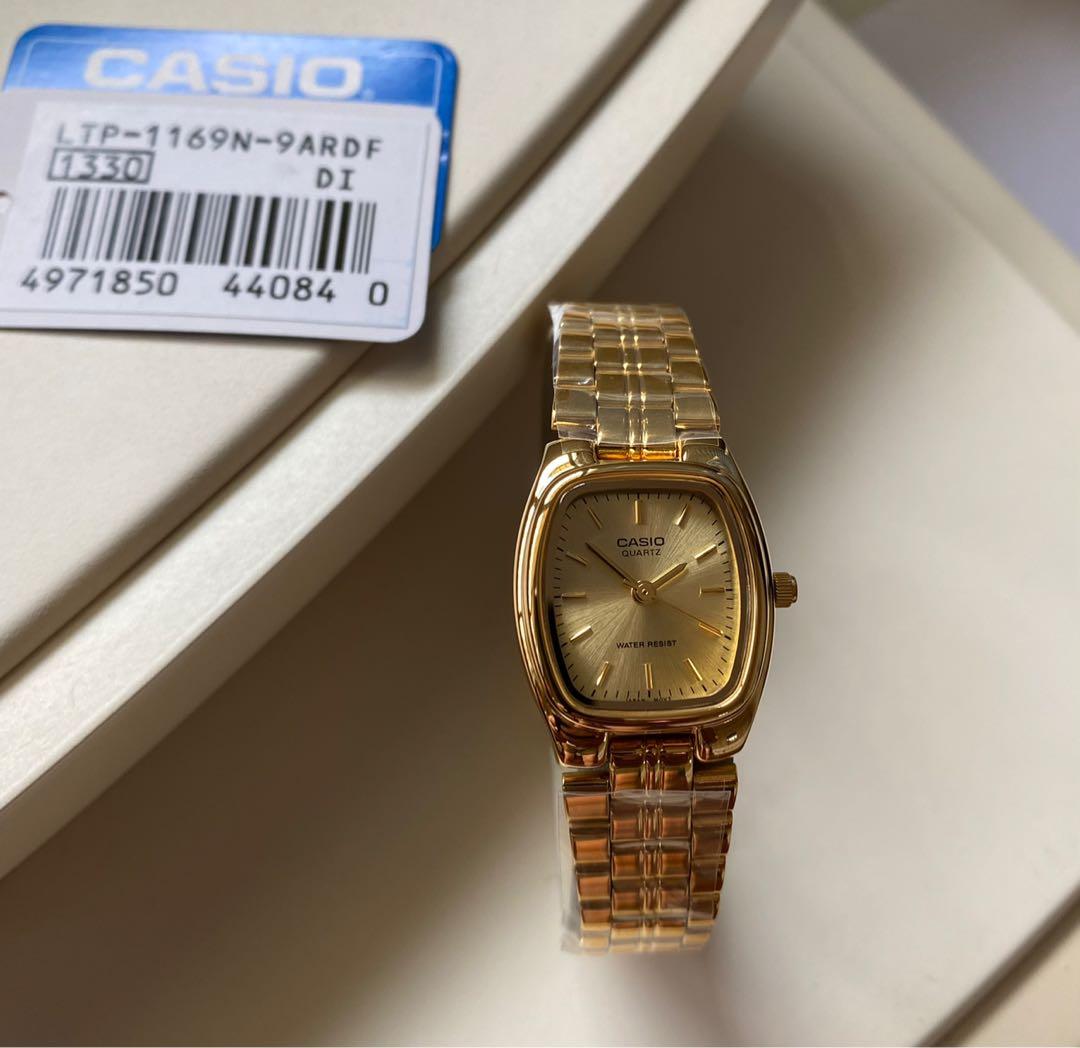 Casio LTP-1169N-9A Ladies Analog Quartz LTP1169N-9A Gold Tone Watch ...