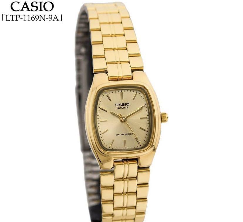 Casio LTP-1169N-9A Ladies Analog Quartz LTP1169N-9A Gold Tone Watch ...