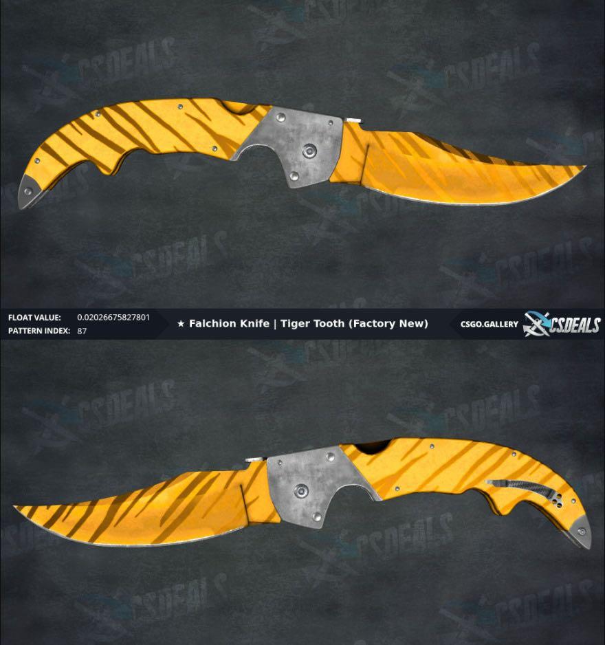 Falchion Knife Tiger Tooth FN, Video Gaming, Video Games, Others on ...