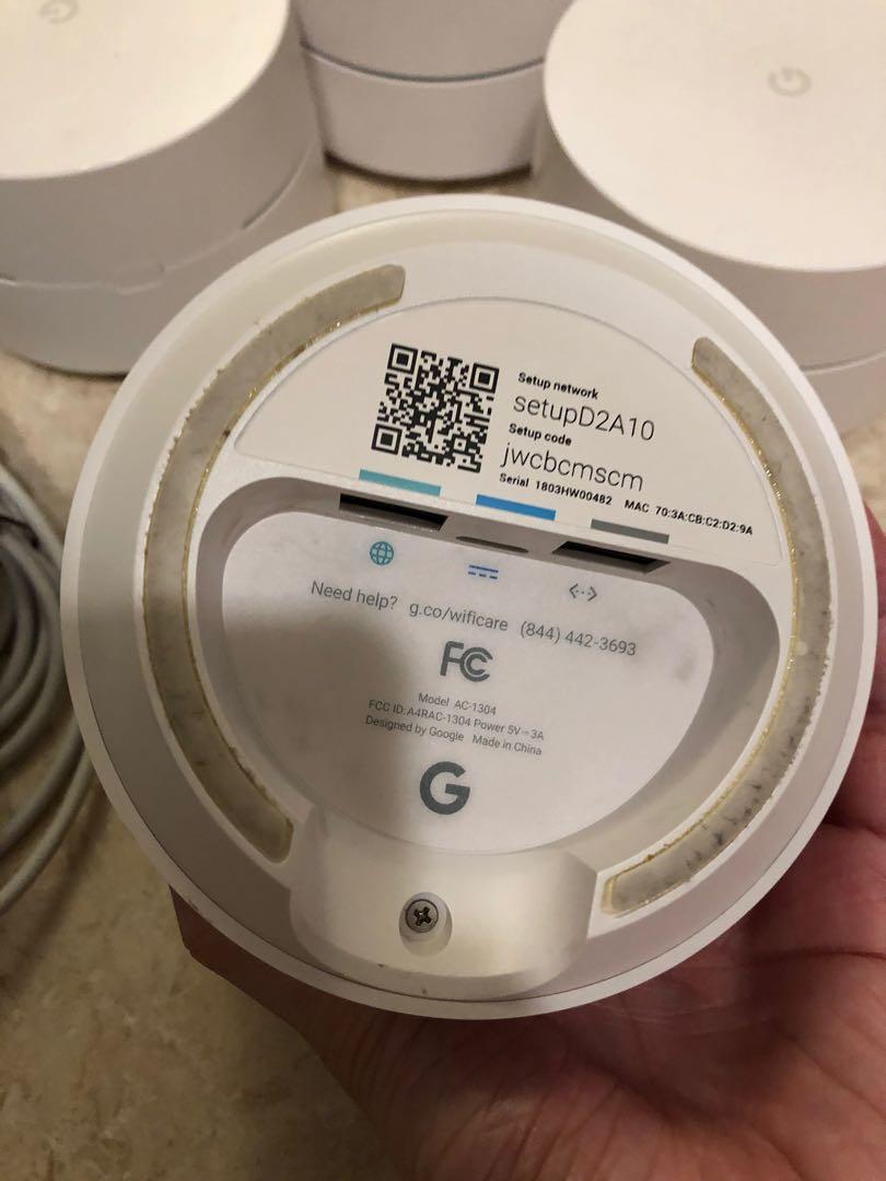 Google WiFi AC-1304, TV & Home Appliances, Electrical, Adaptors ...