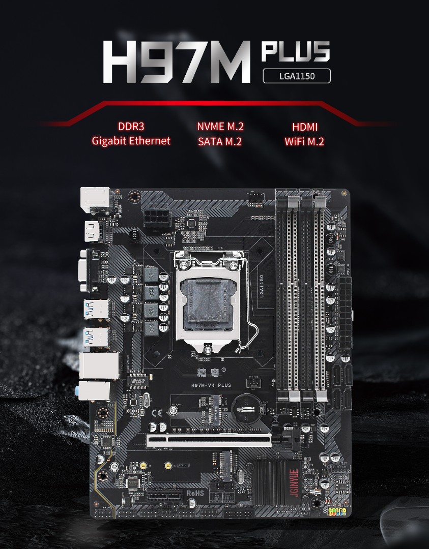 H97M-Vh plus Motherboard, Computers & Tech, Parts & Accessories ...
