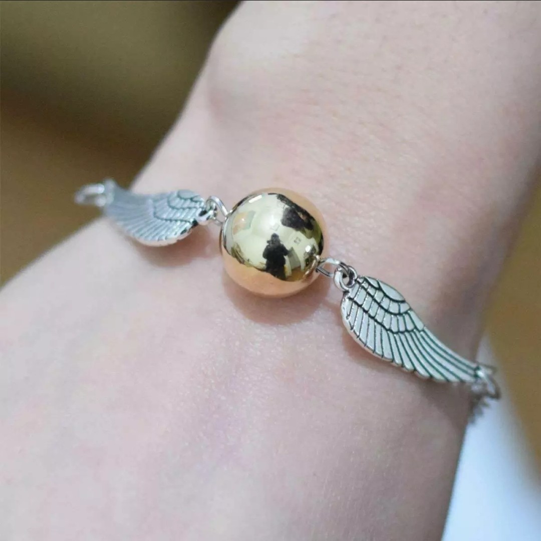 Harry Potter Golden Snitch Bracelet, Women's Fashion, Jewelry ...